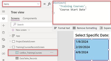 how to filter list box in power apps