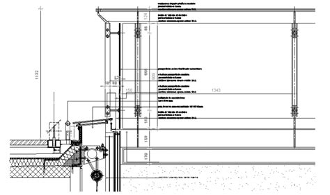 Single Story Building Constructive Section Cad Drawing Details Dwg File