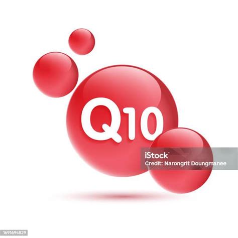 물방울 Q10 및 구조 자연의 화학 공식과 복잡한 비타민 용액 뷰티 트리트먼트 영양 스킨 케어 디자인 화장품에 대한 의료 및 과학적 개념 벡터 3차원 형태에 대한 스톡 벡터