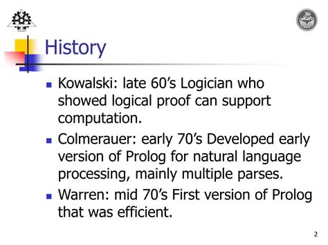 Ppt Exploring Prolog Language Of Logic Powerpoint Presentation Id