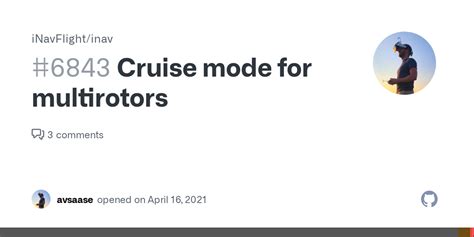 Cruise Mode For Multirotors · Issue 6843 · Inavflightinav · Github