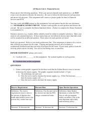 Macro Unit 4 Problem Set Pdf AP Macro Unit 4 Financial Sector Please Answer The