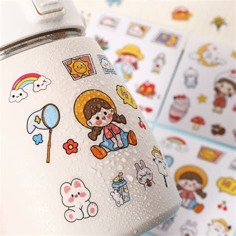 Random สติกเกอร์ ลายการ์ตูน สำหรับตกแต่งไดอารี่ Diy ของขวัญต่อเครื่องปริ้นพกพา Shopee Thailand