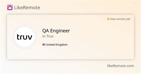 📩 Qa Engineer At 🏢 Truv 📍remote Job In 🇬🇧 United Kingdom Rlikeremote