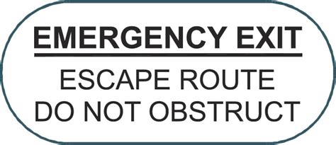 Emergency Exit Do Not Obstruct Nauticum Yacht Services