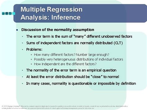 Chapter 4 Multiple Regression Analysis Inference 2016 Cengage