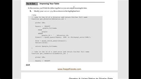 Programming In Php And Mysql Create Tables Youtube