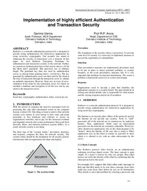 Pdf Implementation Of Highly Efficient Authentication And Transaction Security