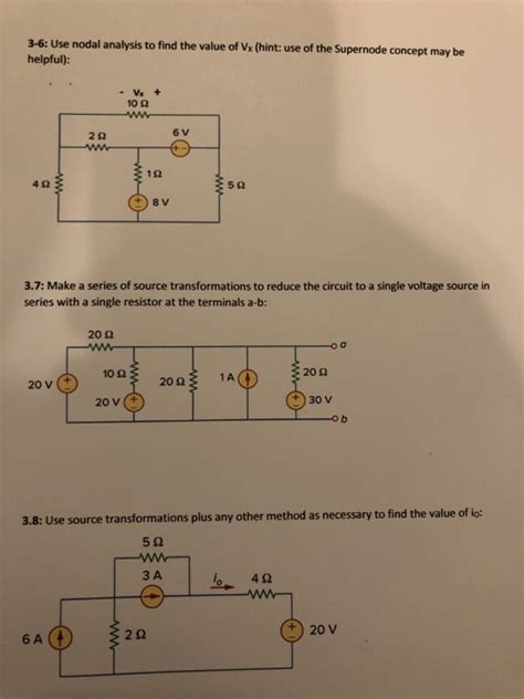 Solved Use Nodal Analysis To Find The Value Of Vx Chegg