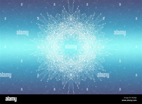 fractal element with compounds lines and dots big data complex graphic abstract background