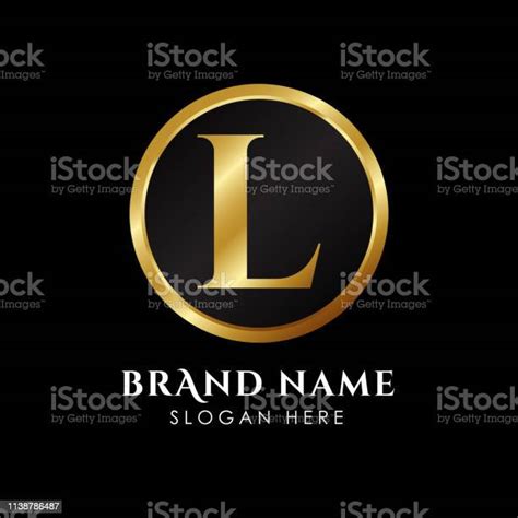 골드 색상에 고급 문자 L 아이콘 기호 템플릿입니다 로얄 프리미엄 편지 디자인 서식 파일 1위에 대한 스톡 벡터 아트 및 기타