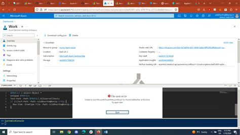 Powershell File Save Error Microsoft Qanda