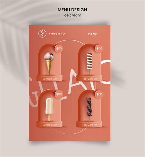 Premium Vector Ice Cream Gelato Menu Design Template