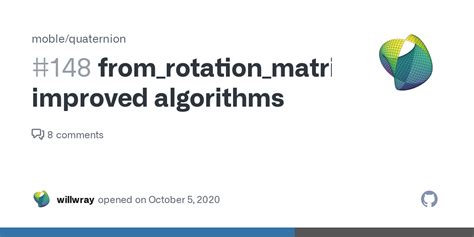 From Rotation Matrix Improved Algorithms Issue 148 Moble