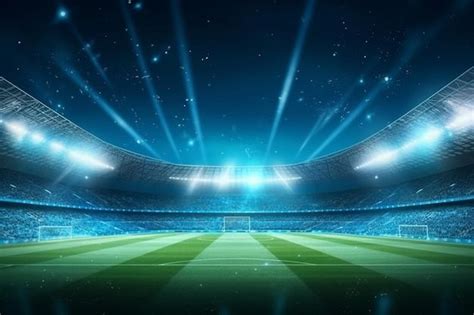 푸른 잔디 을 가진 아름다운 스포츠 경기장 프리미엄 사진 2024