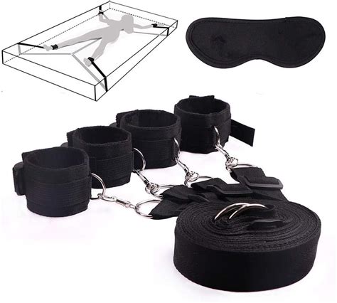 Couples Flirting Bed Straps Adjustable Women S Alternative Toys Bed Binding Handcuffs Ankle Set