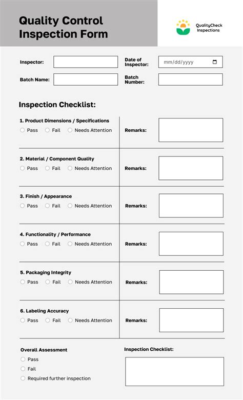 Grey Simple Clean Inspection Forms Venngage