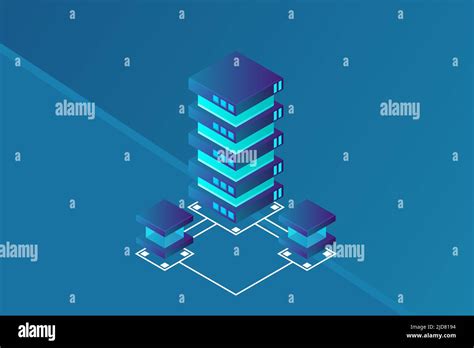 Transfer Of User Data To The Server Data Flow Data Storage Server Digital Space Data Center