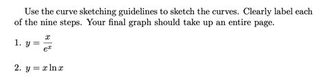 Solved Use The Curve Sketching Guidelines To Sketch The Chegg Com