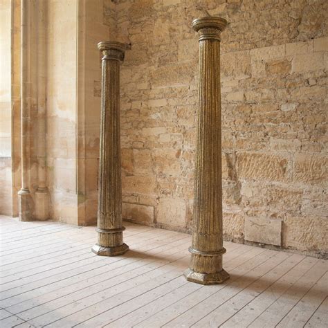 Pair Of Architectural Brass Columns Ga998955 Lorfords Antiques