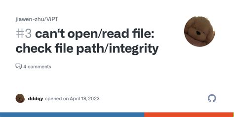 Can‘t Openread File Check File Pathintegrity · Issue 3 · Jiawen Zhu