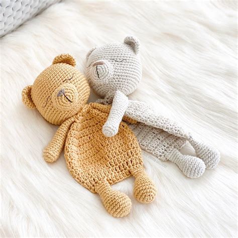 Crochet Bear Lovey Crochet Pattern Only Amigurumi Toy Comforter Blanket