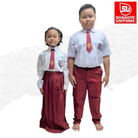 Promo Shandys Uniform I Setelan Seragam Sekolah Sd Negeri Lengan Pendek Diskon 10 Di Seller
