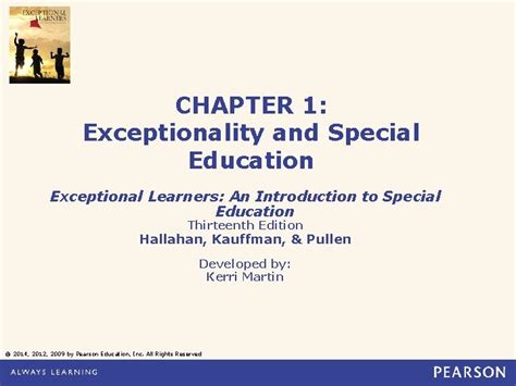 Chapter 1 Exceptionality And Special Education Exceptional Learners