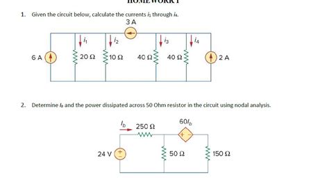 Solved Given The Circuit Below Calculate The Currents Ii Chegg Com