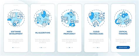 Premium Vector 2d Blue Icons Representing Ai Engineer Mobile App