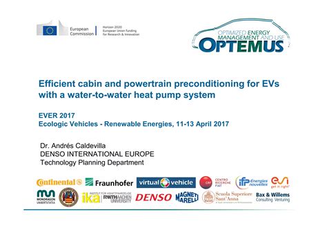 Efficient Cabin And Powertrain Preconditioning For Evs With A Water To Water Heat Pump System Pdf