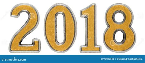 2018 Inscription On White Background 3d Render Stock Illustration