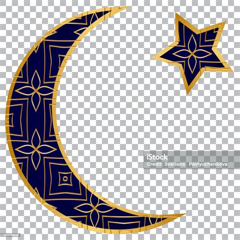 원래 금 기하학적 볼록 3d 패턴이슬람 초승달과 별 격리된 배경의 템플릿입니다 0명에 대한 스톡 벡터 아트 및 기타 이미지 0명 공휴일 금색 Istock