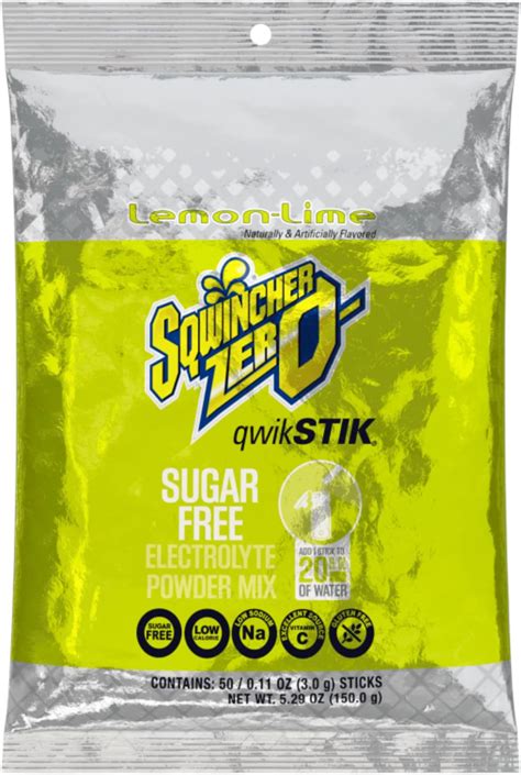 Sqwincher Zero Qwik Stik Sugar Free Electrolyte Powdered