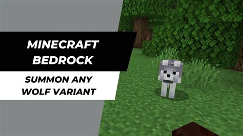 Spawn Any Wolf Variant Minecraft Bedrock Wolf Command Youtube