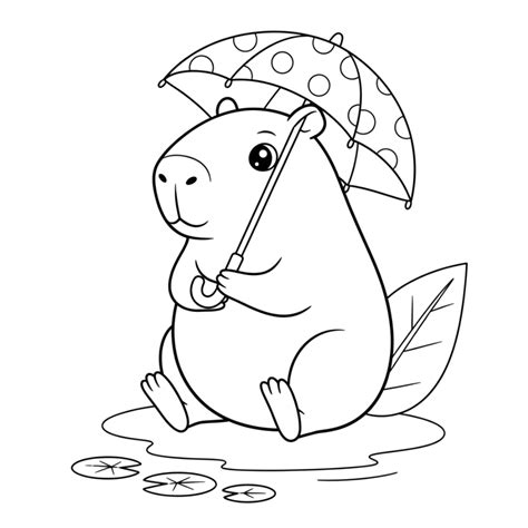 15 Láminas Para Colorear De Capibara Descarga Pdf