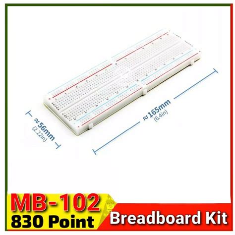 Mb102 Solderless Breadboard 165x55cm 830 Point Prototype Pcb Mb 102 Breadboard Use Project Uno