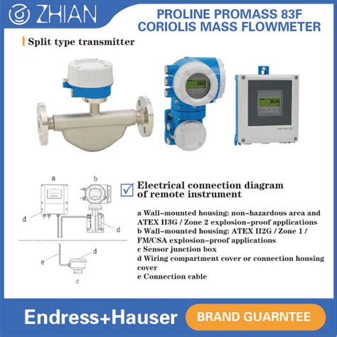 Integrated And Remote Mass Flow And Density Meter E H Proline Promass 83f Dn40 40mm E H
