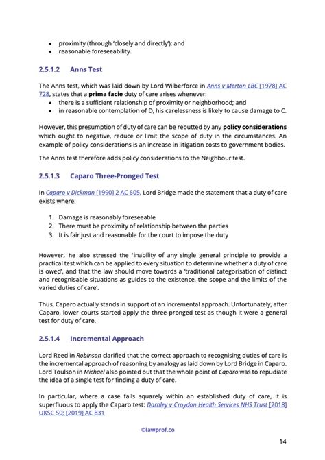 Tort Law Premium Notes