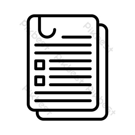 Assignment Line Icon Vector Png Images Ai Free Download Pikbest