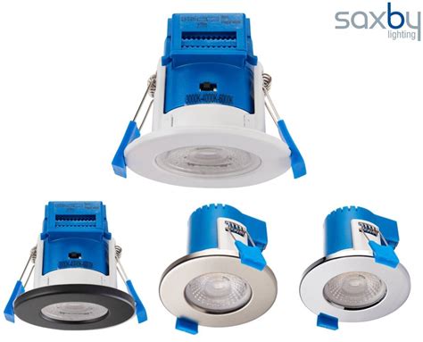Saxby Shield Eco Led Downlight Cct Ip65 5w Spot Light Fixed Fire Rated