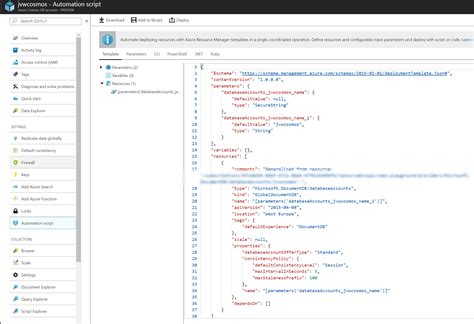 Diagnostics Logs Not Supported In Arm Template For Cosmosdb · Issue 373 · Azureazure
