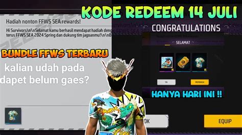 Code Redeem Ff Terbaru Hari Ini 14 Juli Bundle Ffws Terbaru Bulan Juli