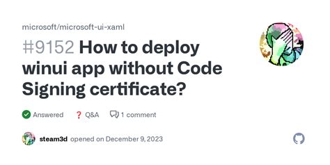 How To Deploy Winui App Without Code Signing Certificate Microsoft Microsoft Ui Xaml