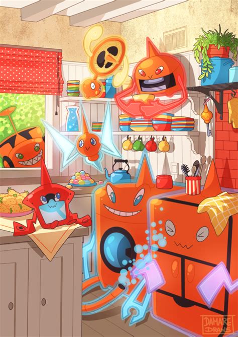 For Rotom Fans Cara Menggambar Gambar