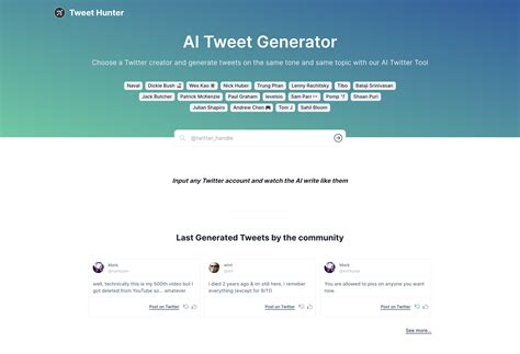 Ai Tweet Generator V1 Ai Tool For Twitter Posts