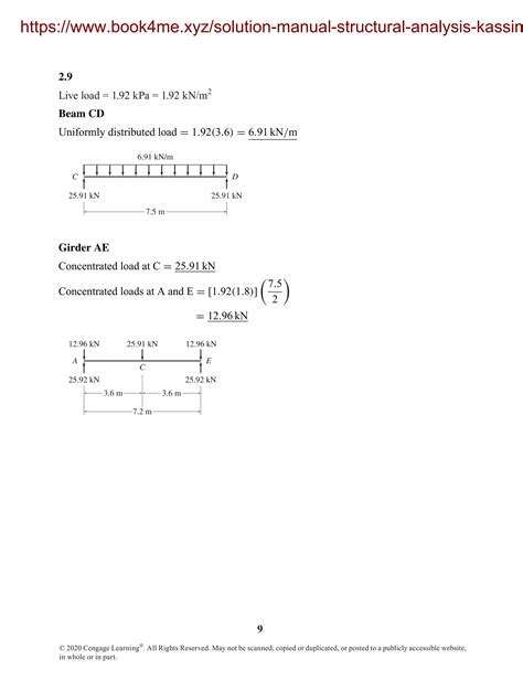 Solution Manual For Structural Analysis 6th Si By Aslam Kassimali Pdf
