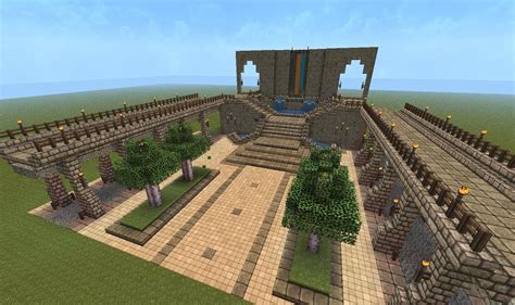 Tutorial Grand Entryway By Sarlac Minecraft Outdoor Arena Build