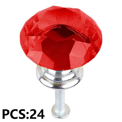 Hibibud 24pcs Cabinet Knobssharp Edges Crystal Knobsclassic Design