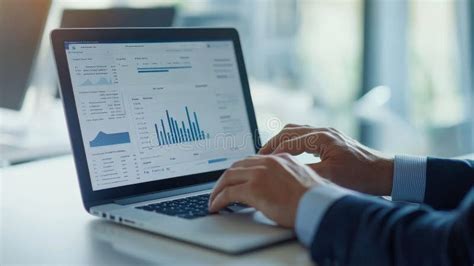 Spreadsheet Concept For Healthcare Financial Analyst In Office Environment With Copy Space Stock